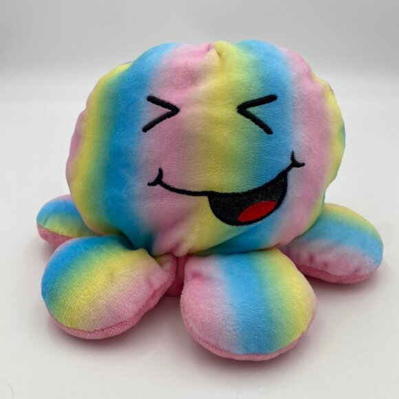 Toys | Octopus Reversible Rainbow Pink Plush 5 Stuffed Animal Happy Sad ...